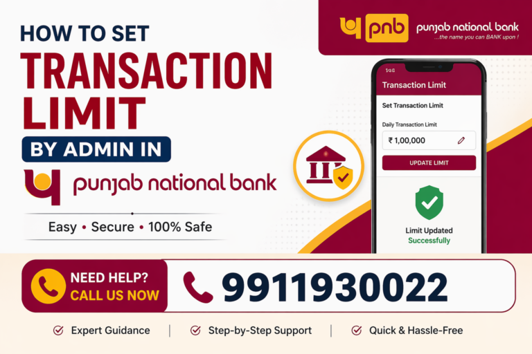 How to Set Transaction Limit by Admin in PNB Bank
